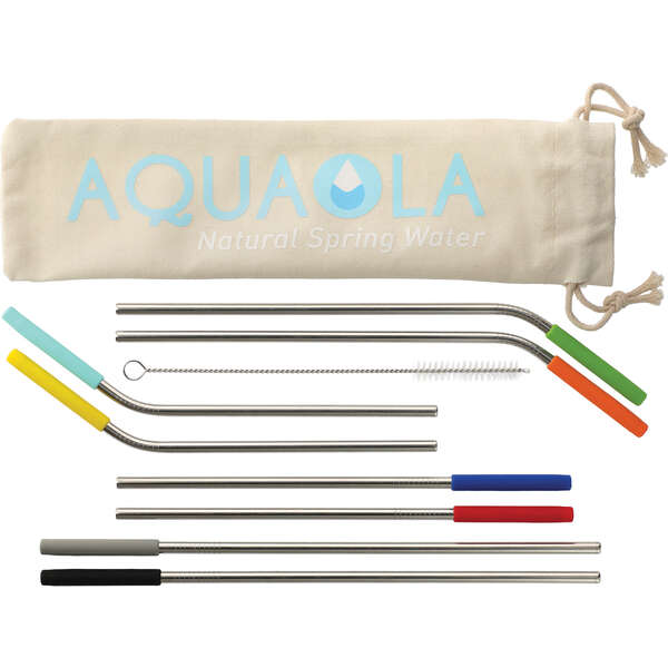 Reusable Stainless Steel Straw 10-in-1 Set | Deluxe