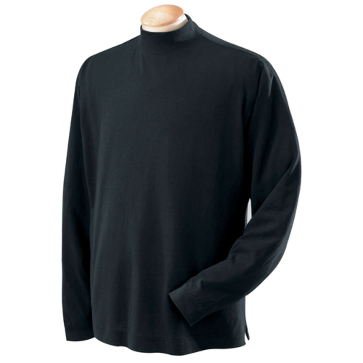 Custom Devon & Jones Sueded Cotton Jersey Mock Turtleneck