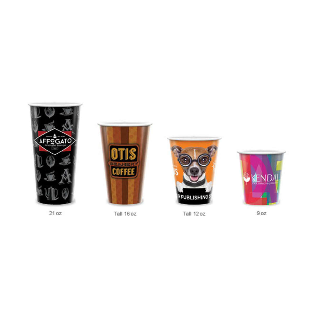 Order Custom Full Color Wrap Hot Paper Cup - Tall 12 oz