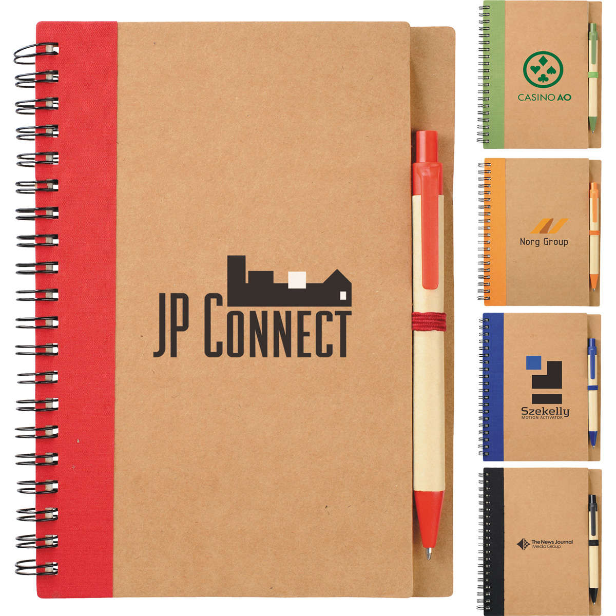 Order Custom 5" x 7" Eco Spiral Notebook with Pen Online
