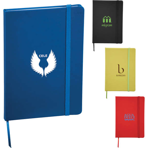 Snap Elastic Closure Notebook - 5" x 7", Customization Options - Deluxe ...