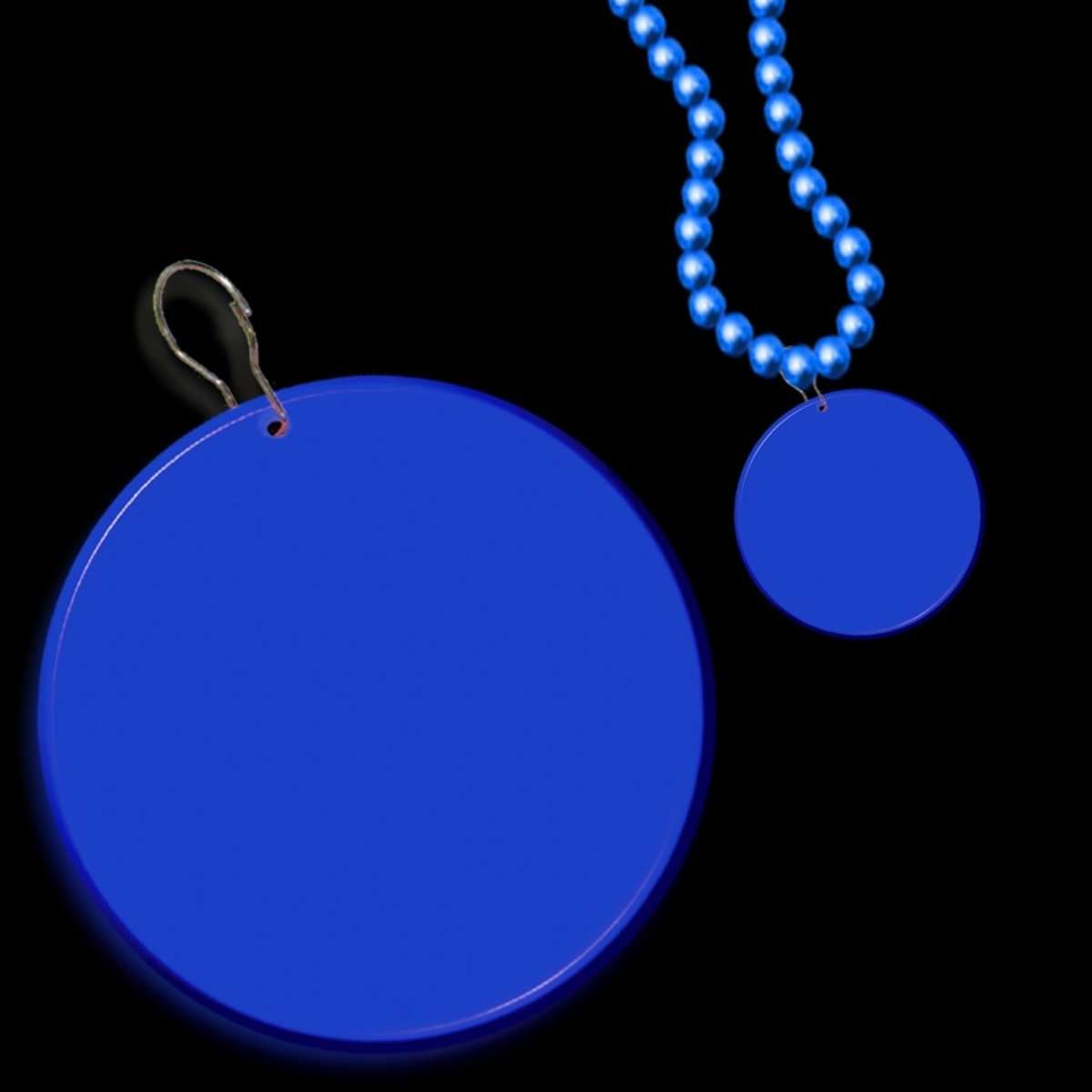 Plastic Medallions for Mardi Gras Bead Necklaces - 2-1/2"