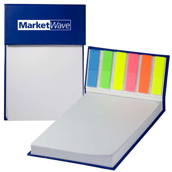 Hard Cover Sticky Flag Jotter Pad | Deluxe