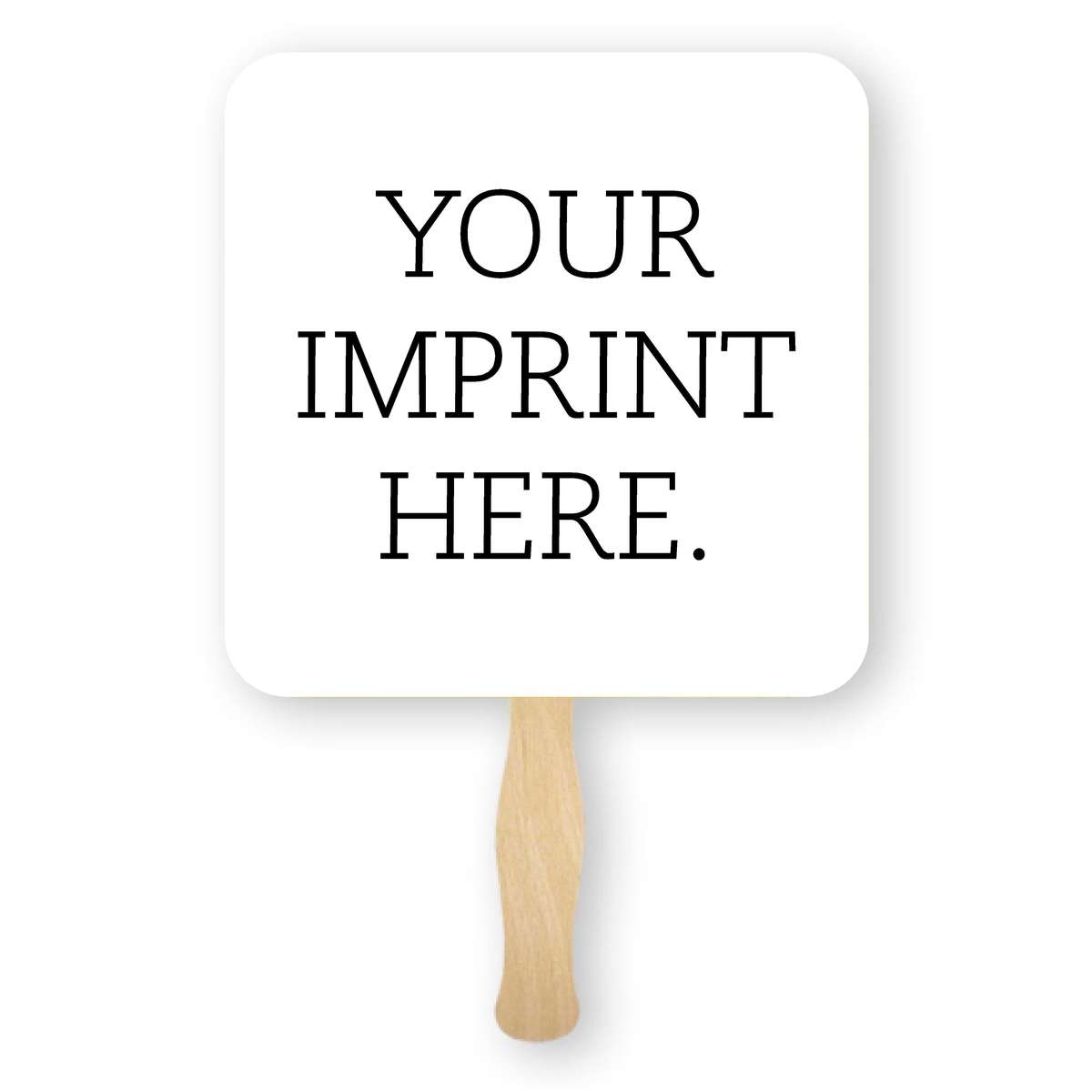 Order Custom Square Hand Fan with Rounded Corners Online