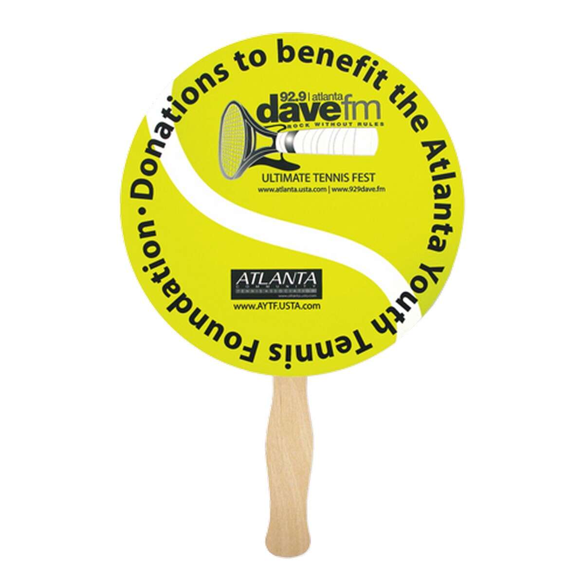 Order Custom Circle Shaped Sandwiched Hand Fan - 8" Online