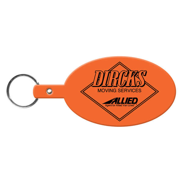 Order Custom Large Oval Soft Plastic Key Fob Online
