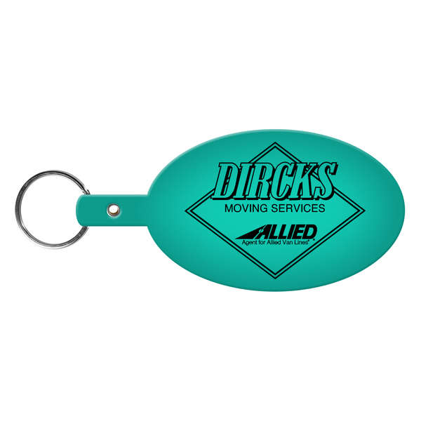 Order Custom Large Oval Soft Plastic Key Fob Online