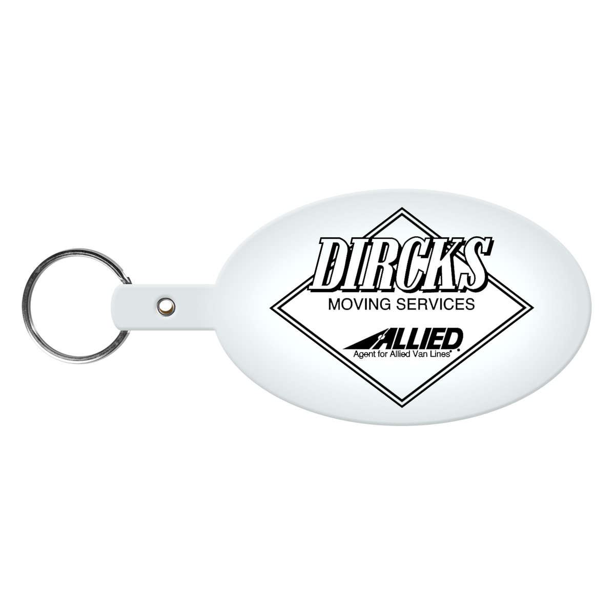 Large Oval Soft Plastic Key Fob | Deluxe