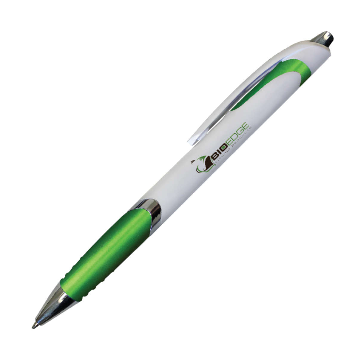Order Custom White Crest Grip Pen - Full Color Digital