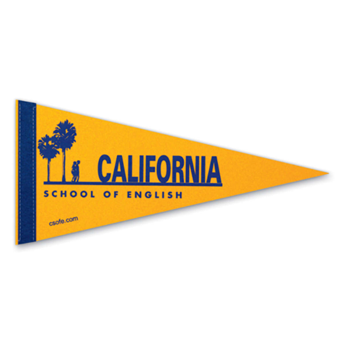 Custom 8" x 18" Colored Felt Pennant With 1" Sewn Strip