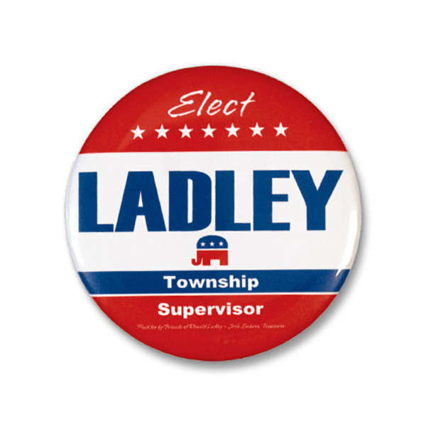 Full Color Round Safety Pin Back Button - 2-1/2" Diameter