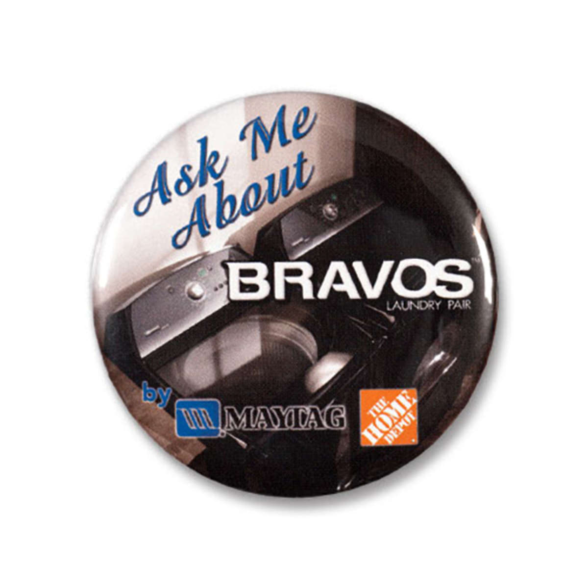 Full Color Round Safety Pin Back Button - 2-1/2" Diameter