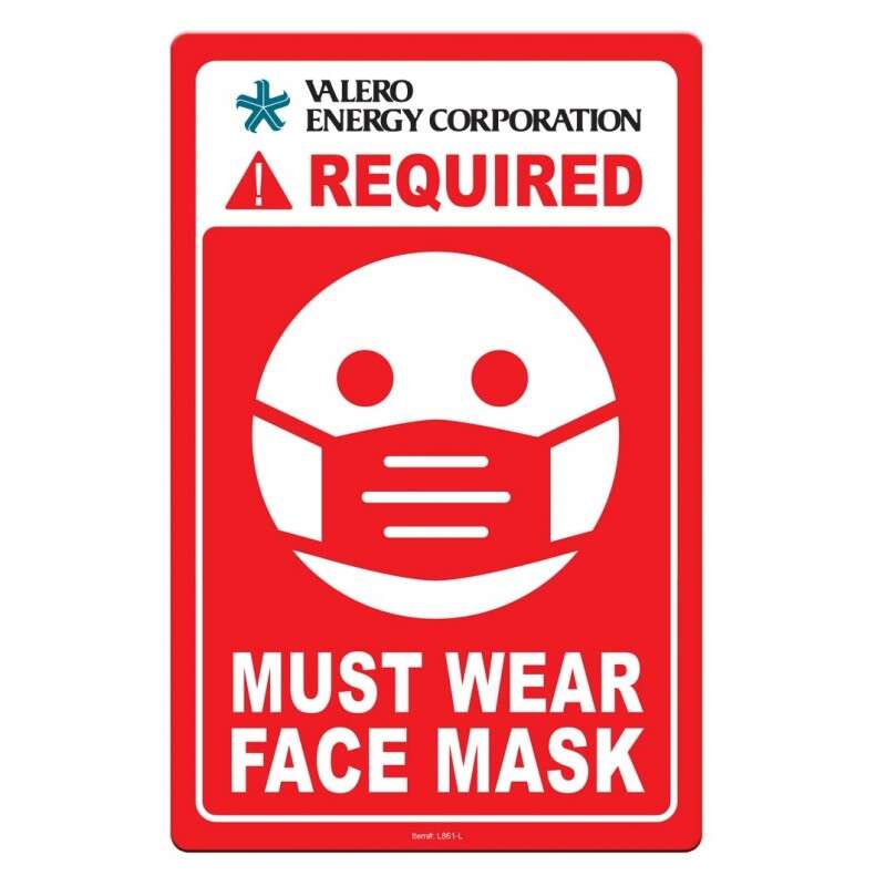Face Mask Required COVID-19 Prevention Sign 5.5" x 8.5"