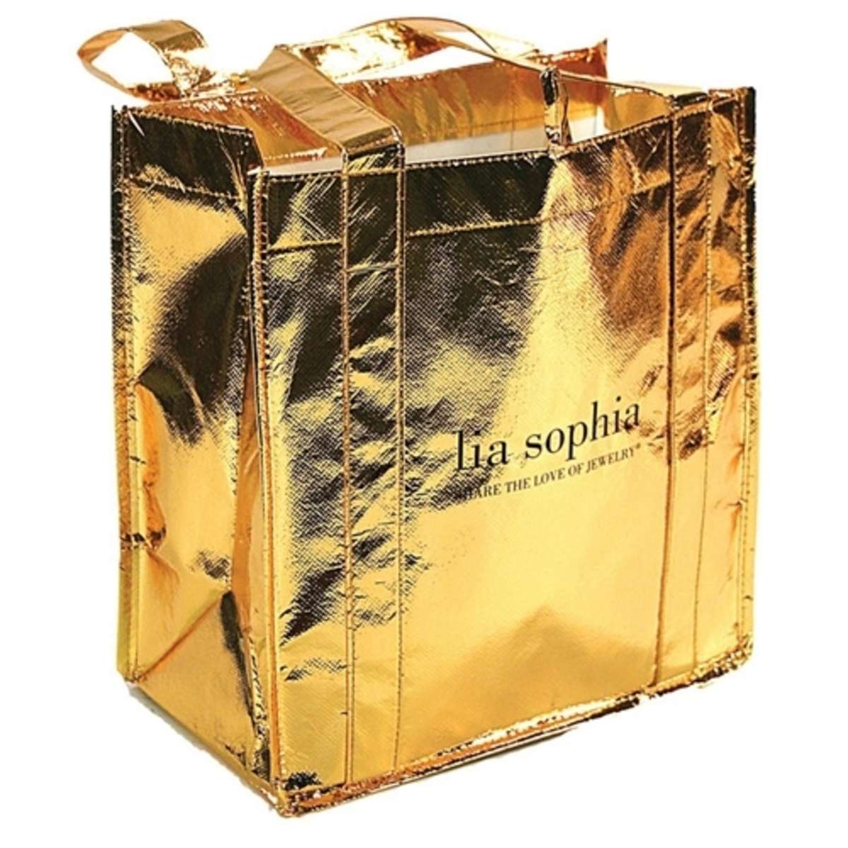 Metallic Gold Shopper Tote Bag | Deluxe