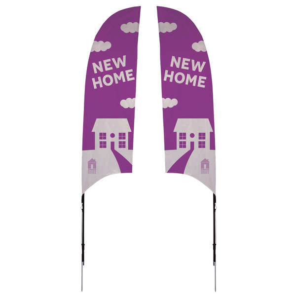 Custom Double-Sided 7' Streamline Razor Sail Sign Flag Kit