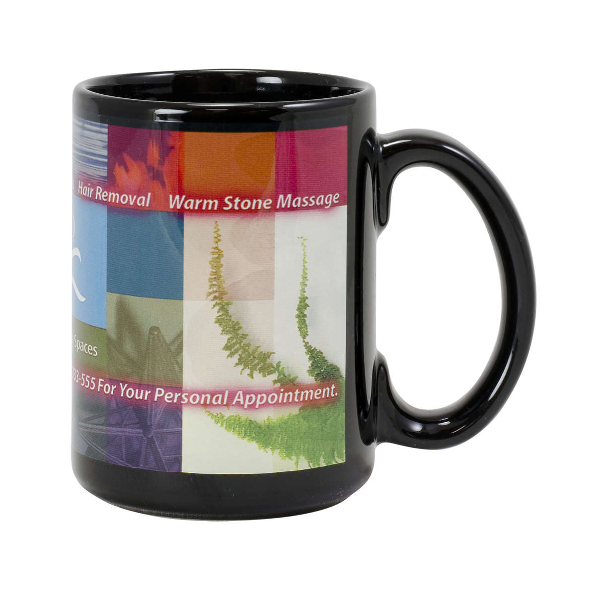Order Custom 15 oz Black Full Color Sublimation Mug Online