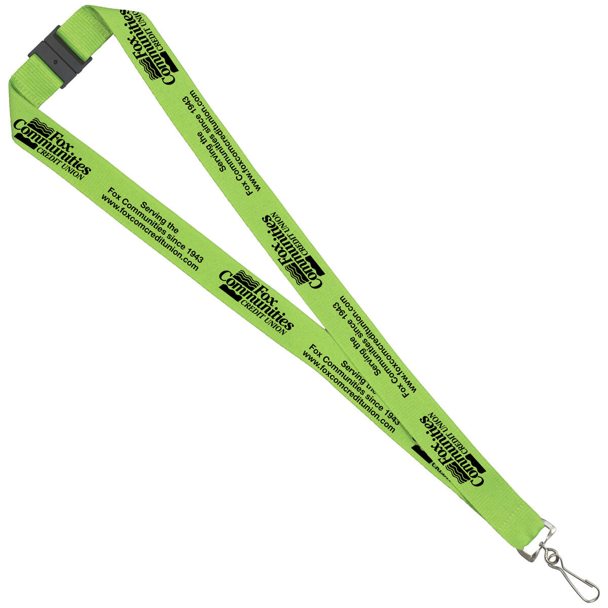 1” Silkscreen Lanyard with FREE Breakaway Safety Release