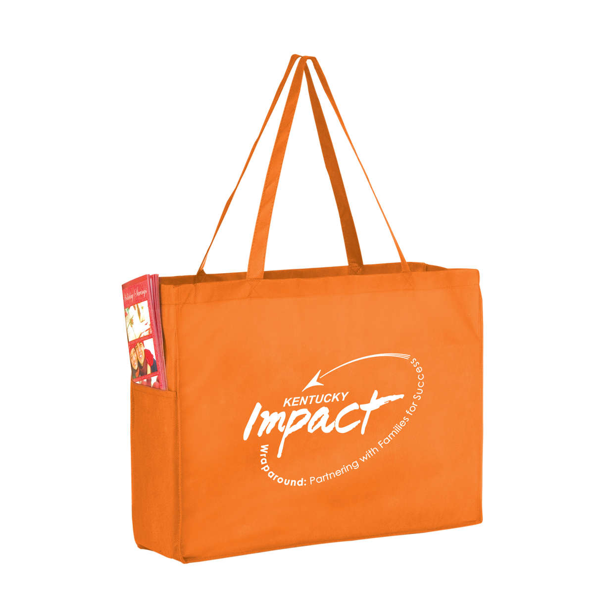Non Woven over the Shoulder Tote Bag with Side Pockets