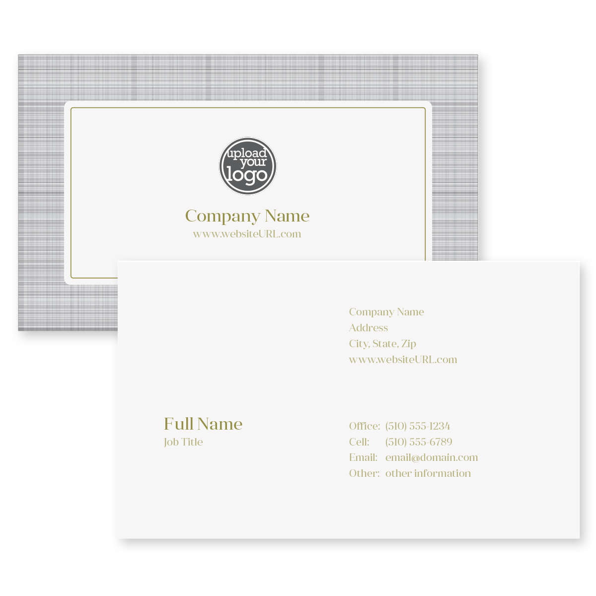 Order Custom Classic Gray Suit Business Card 2x3-1/2 Rectangle ...