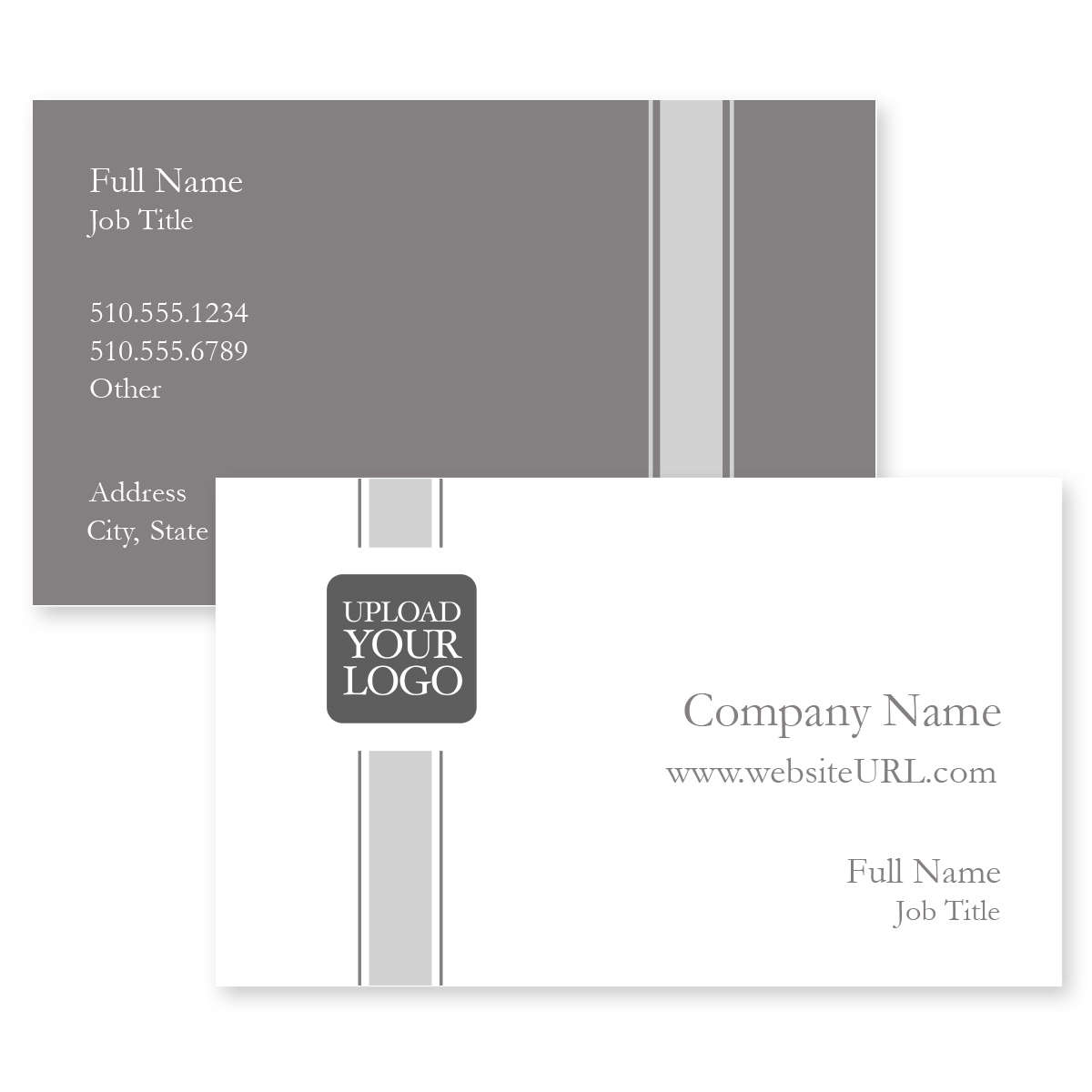 Single Stripe Business Card 2x3-1/2 Rectangle Horizontal | Deluxe