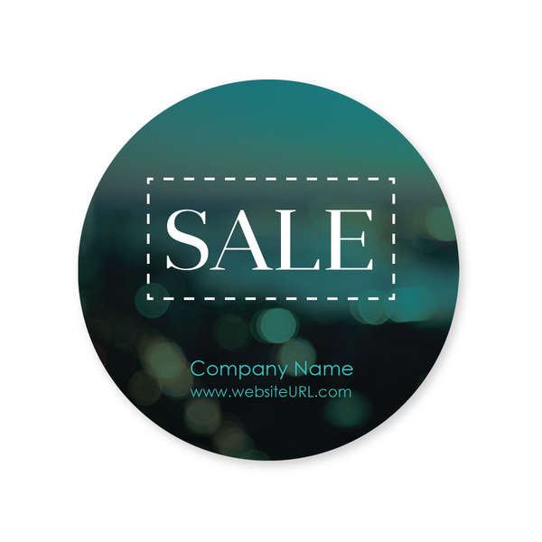 Blurred Lights Sticker 2x2 Circle | Deluxe