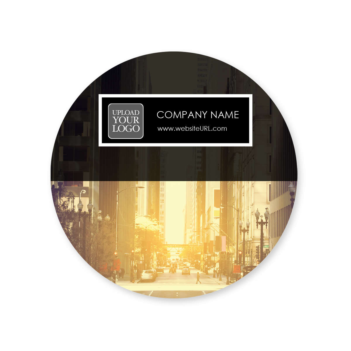 City Street Sticker 2x2 Circle | Deluxe