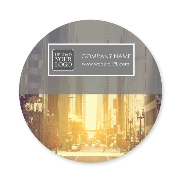 City Street Sticker 3x3 Circle | Deluxe
