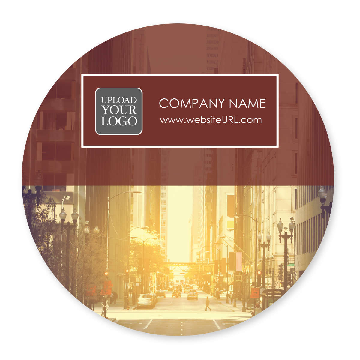 City Street Sticker 4x4 Circle | Deluxe