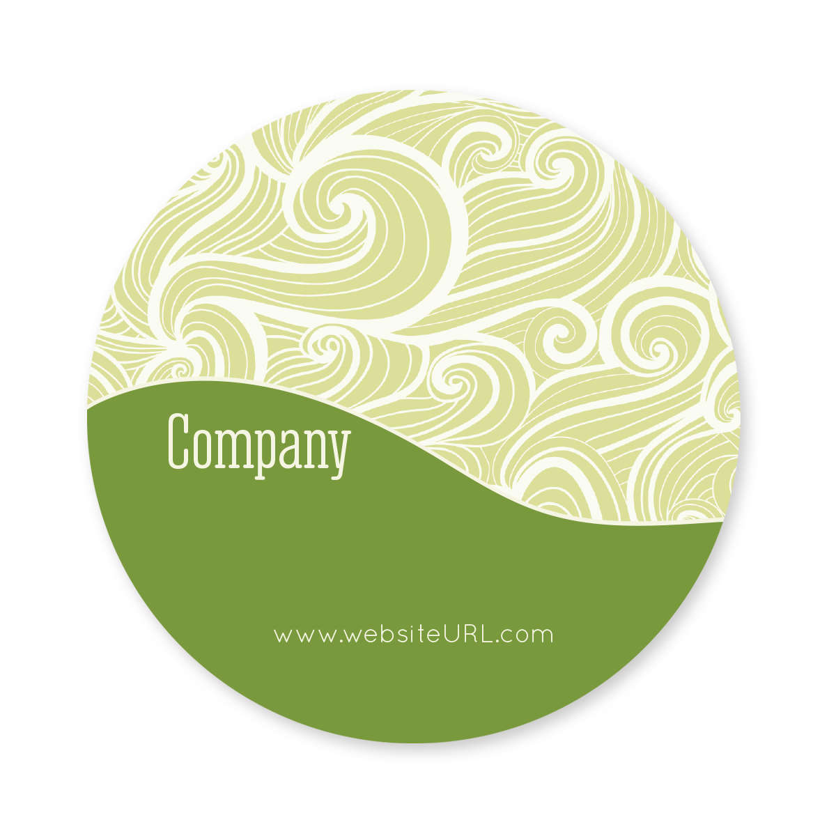 Curls Sticker 3x3 Circle | Deluxe