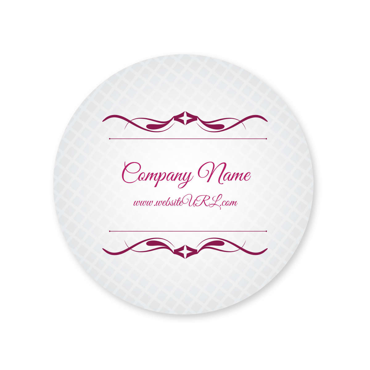 Order Custom Cursive & Gray Sticker 2x2 Circle Online