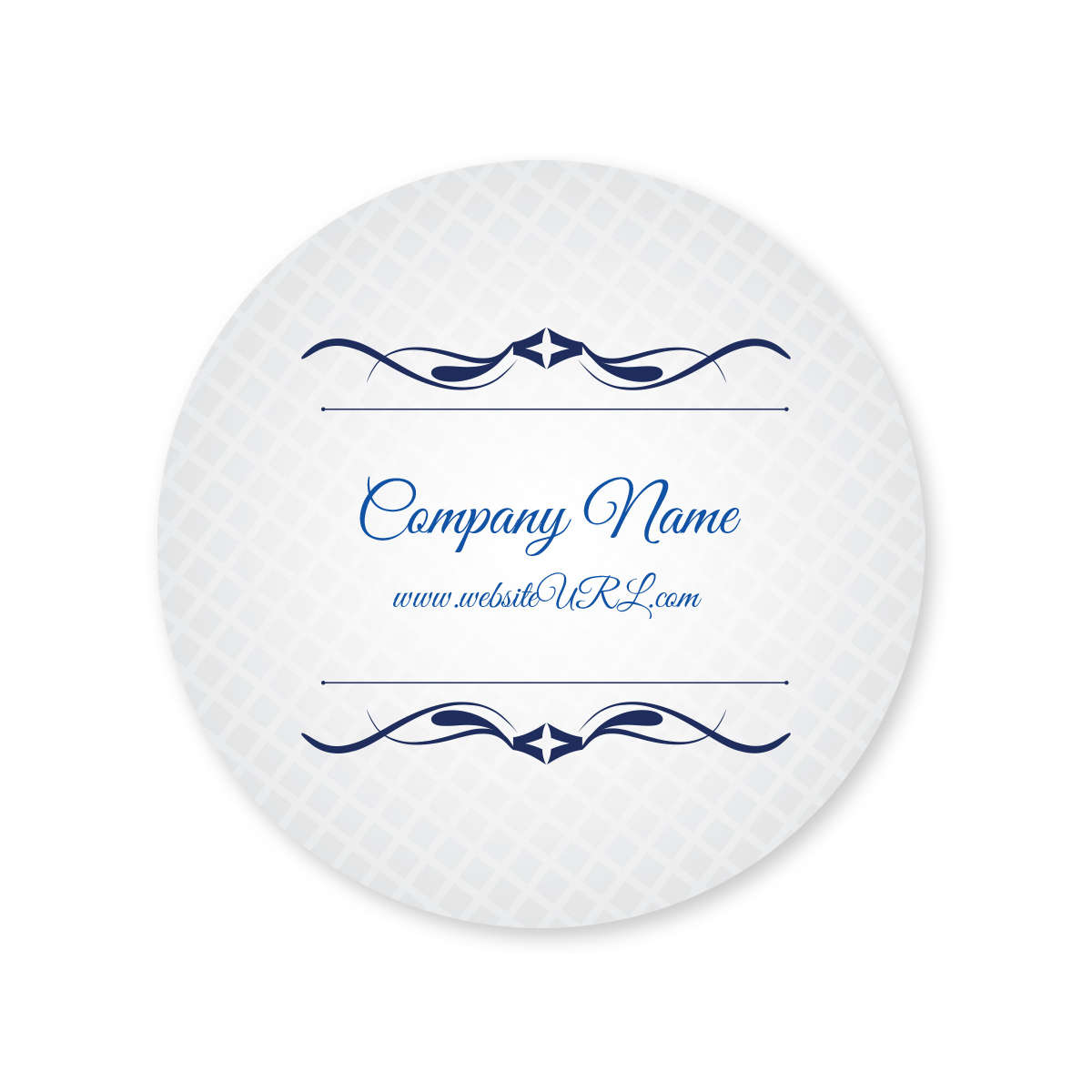 Order Custom Cursive & Gray Sticker 2x2 Circle Online