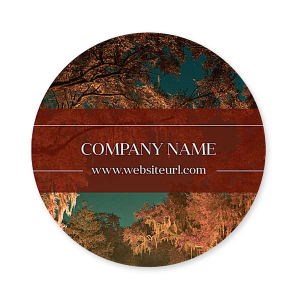 Dreamy Trees Sticker 3x3 Circle | Deluxe