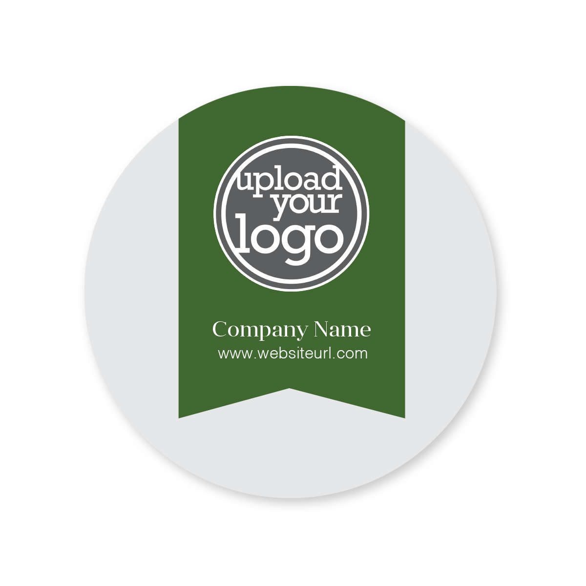 Ribbon Sticker 2x2 Circle | Deluxe