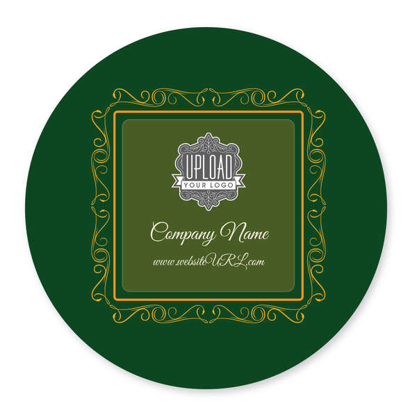 Twirly Border Sticker 4x4 Circle | Deluxe