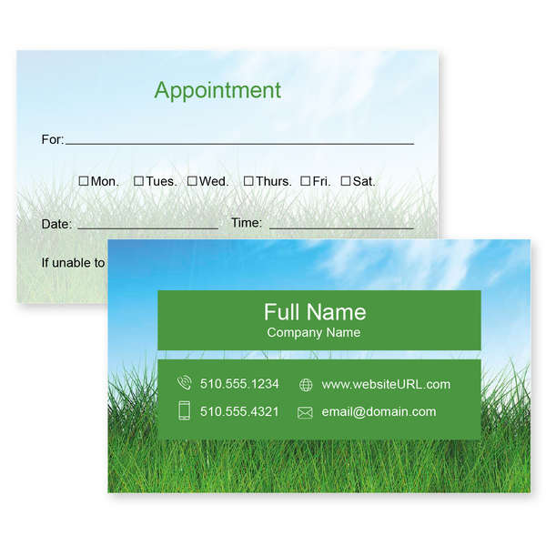 Grass Business Card 2x3-1/2 Rectangle | Deluxe