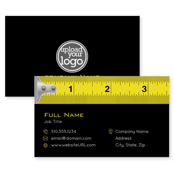 Tape Measure Business Card 2x3-1/2 Rectangle | Deluxe