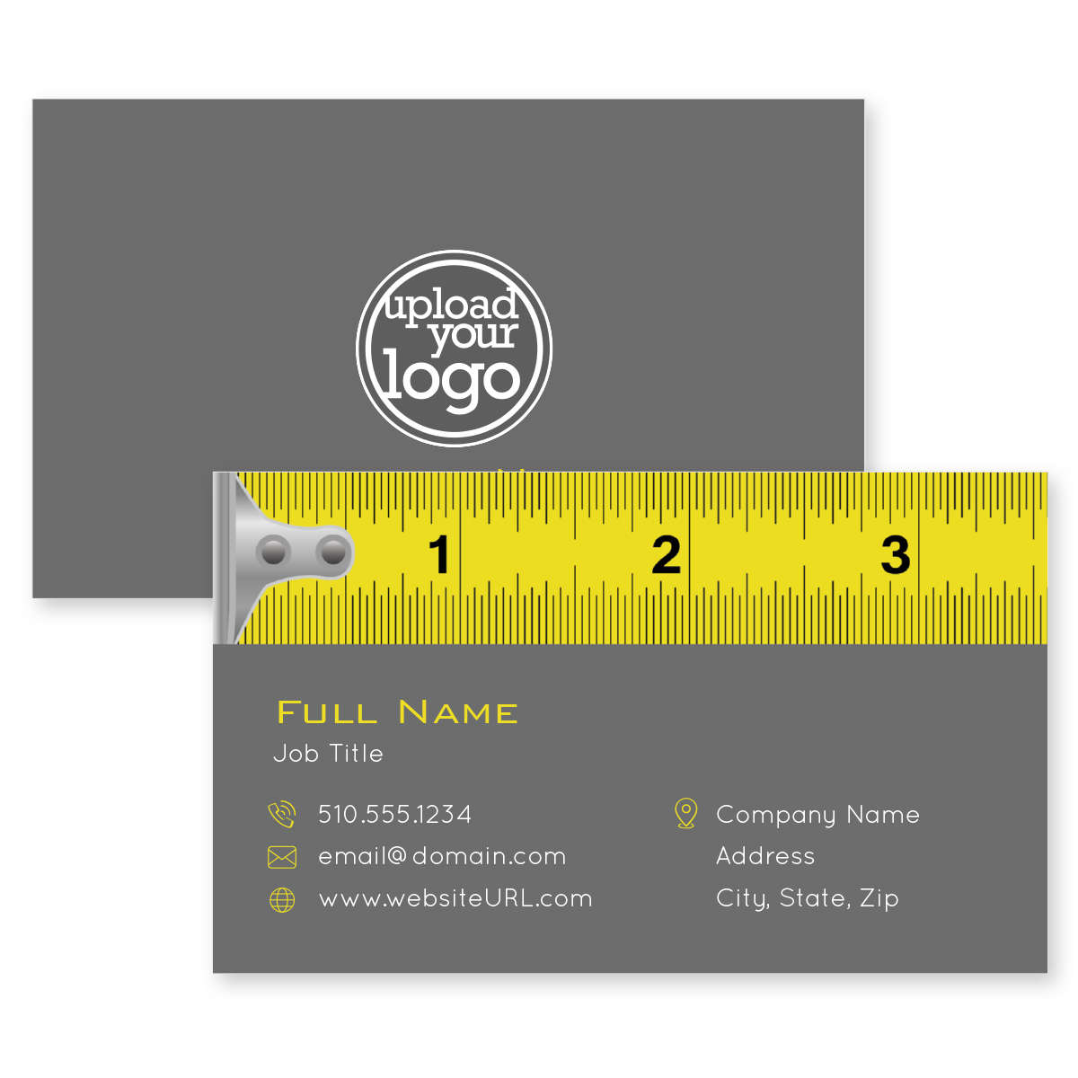 Tape Measure Business Card 2x3-1/2 Rectangle | Deluxe