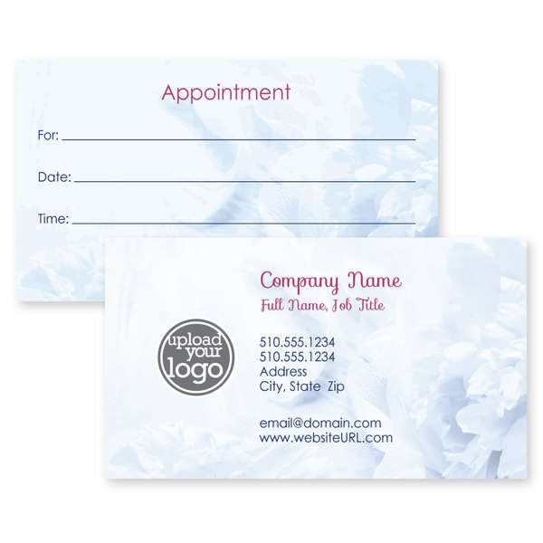 Peony Bouquet Business Card 2x3-1/2 Rectangle Horizontal | Deluxe