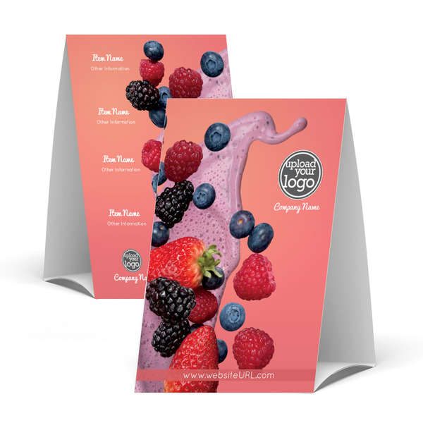 Very Berry Table Tent 4" x 6" Rectangle Vertical | Deluxe