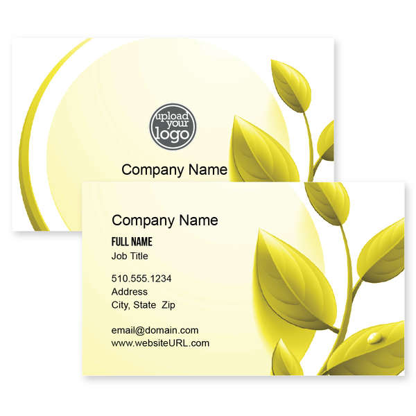 Leaf Spring Business Card 2x3-1/2 Rectangle Horizontal | Deluxe