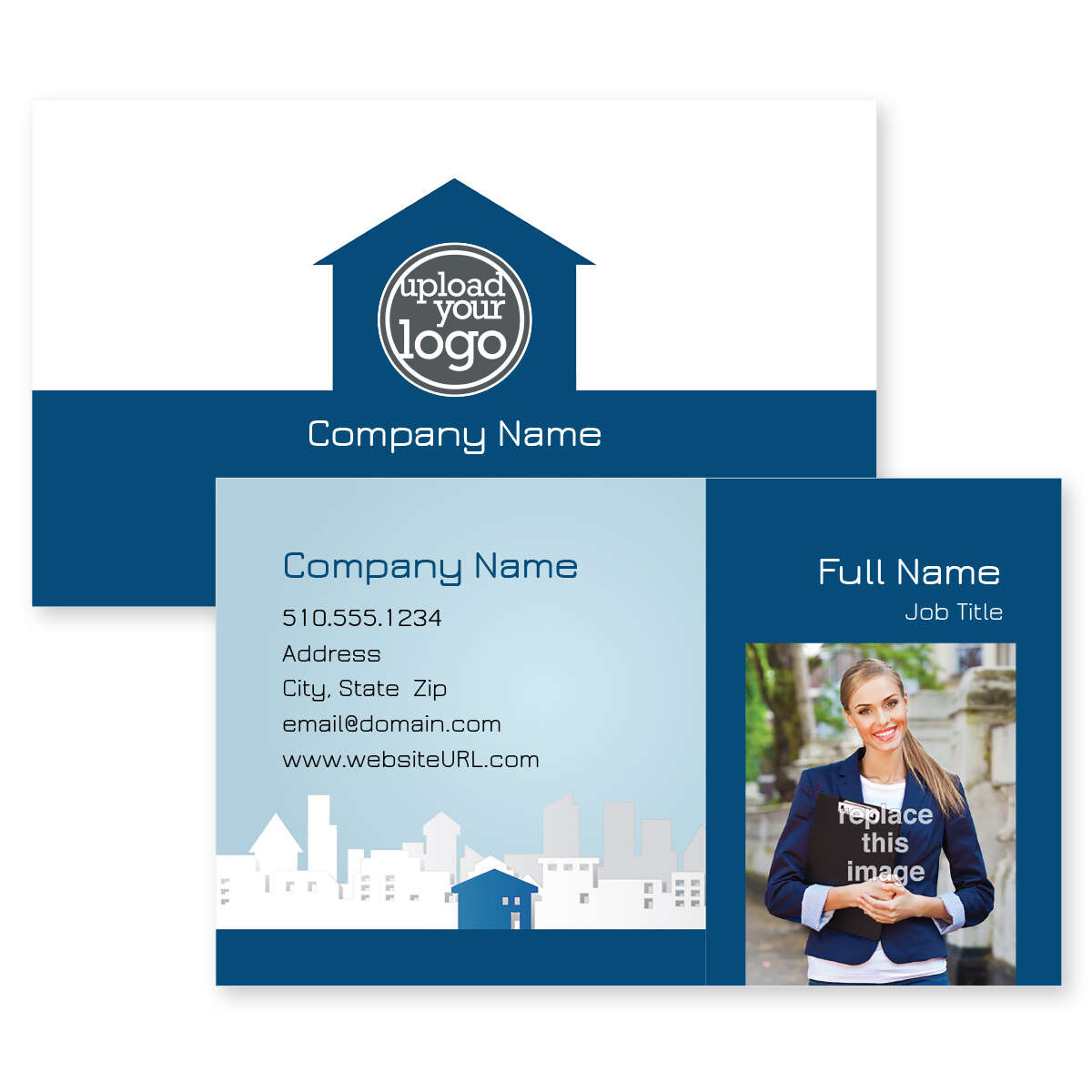 Full House Business Card 2x3-1/2 Rectangle Horizontal | Deluxe