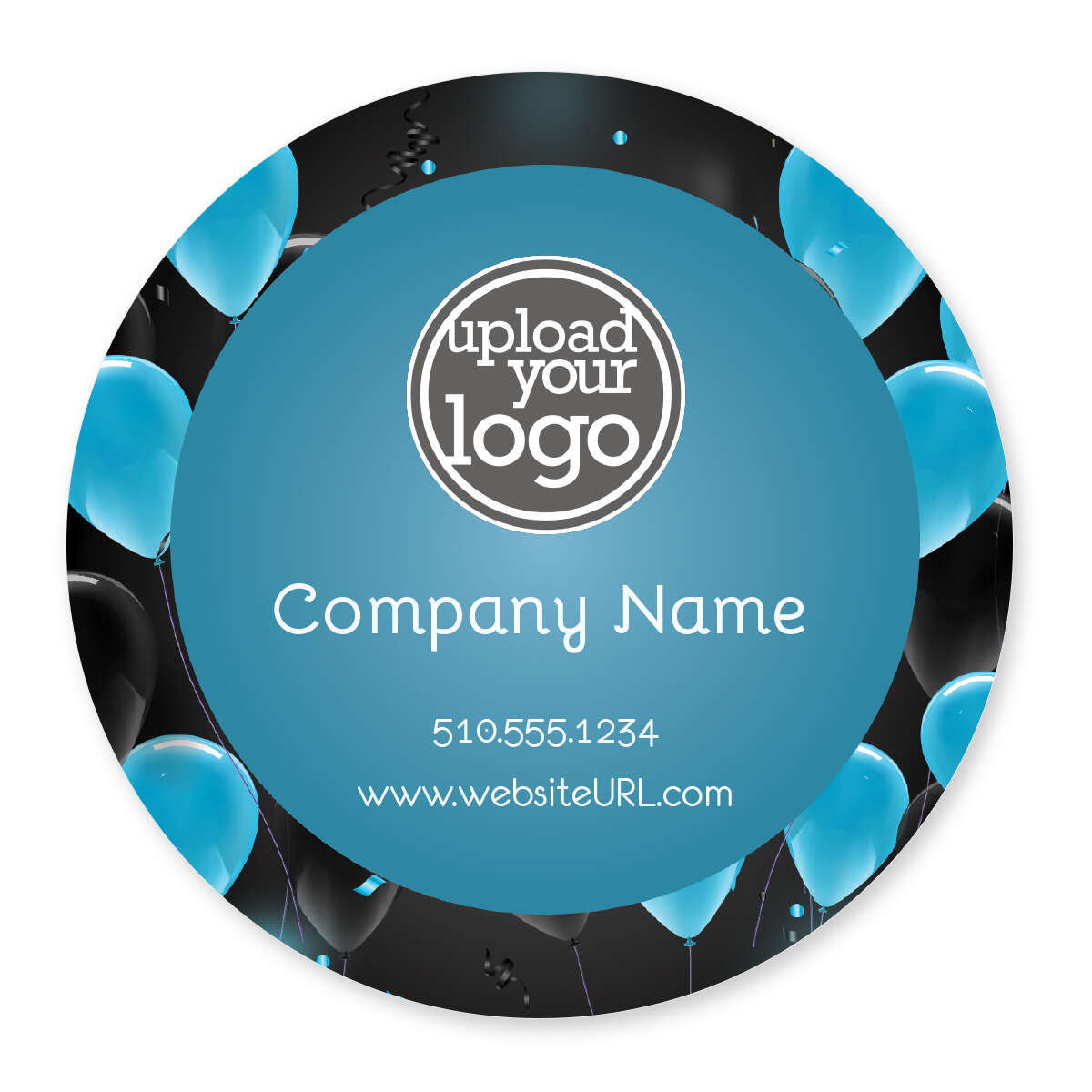 Balloons Sticker 4x4 Circle | Deluxe