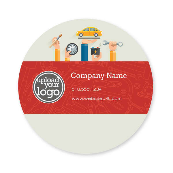 Car Services Sticker 3x3 Circle | Deluxe