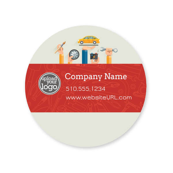 Car Services Sticker 2x2 Circle | Deluxe