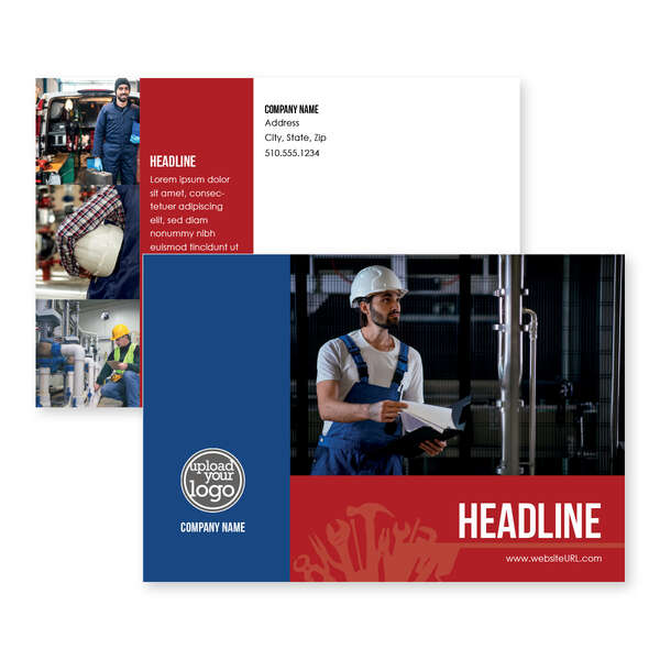 Heating & Plumbing Postcard 4x6 Rectangle Horizontal | Deluxe