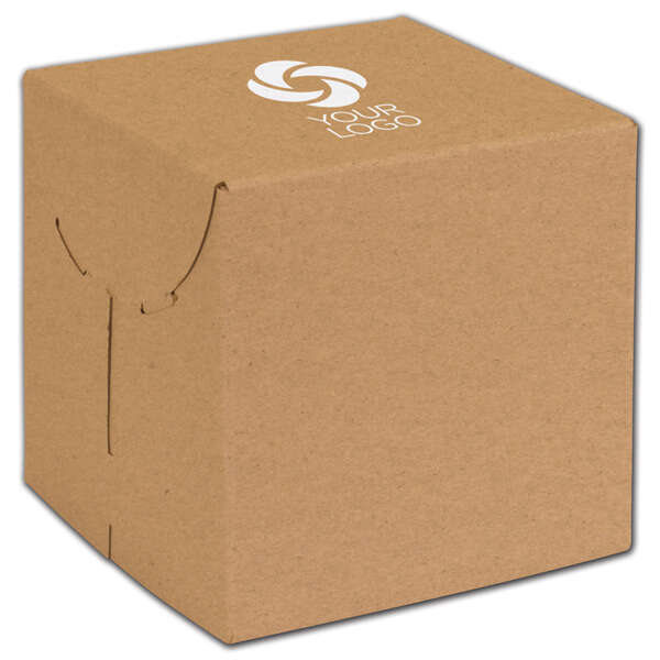 Natural Kraft Two-Piece Expandable Boxes, 6 x 6 x 6", Customization ...
