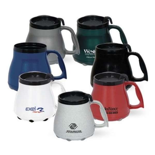 16 oz. Low Rider Mug with Special Rubber Grip Base and Slider Lid | Deluxe