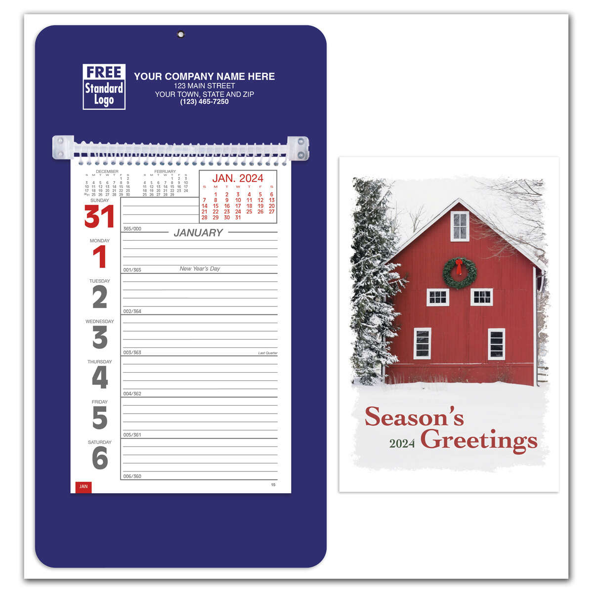 Custom Weekly Memo Wall Calendar - 2016 | Deluxe.com